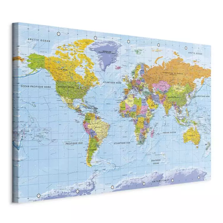 Cuadro Mapa del mundo: Orbis Terrarum (FR) (1 pieza) - mapa en francés ...