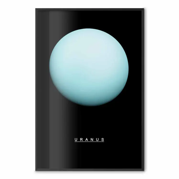 Póster Urano: planeta azul, inscripción inglés para pared - tienda bimago