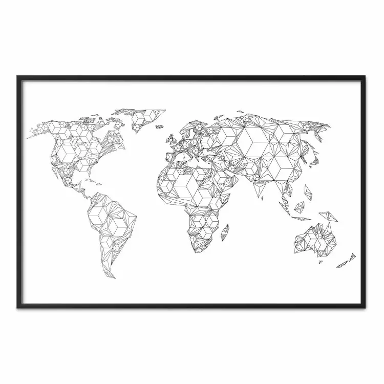 Cartel Del Mapa Mundial Moderno Continente De África, Mapa Del Mundo