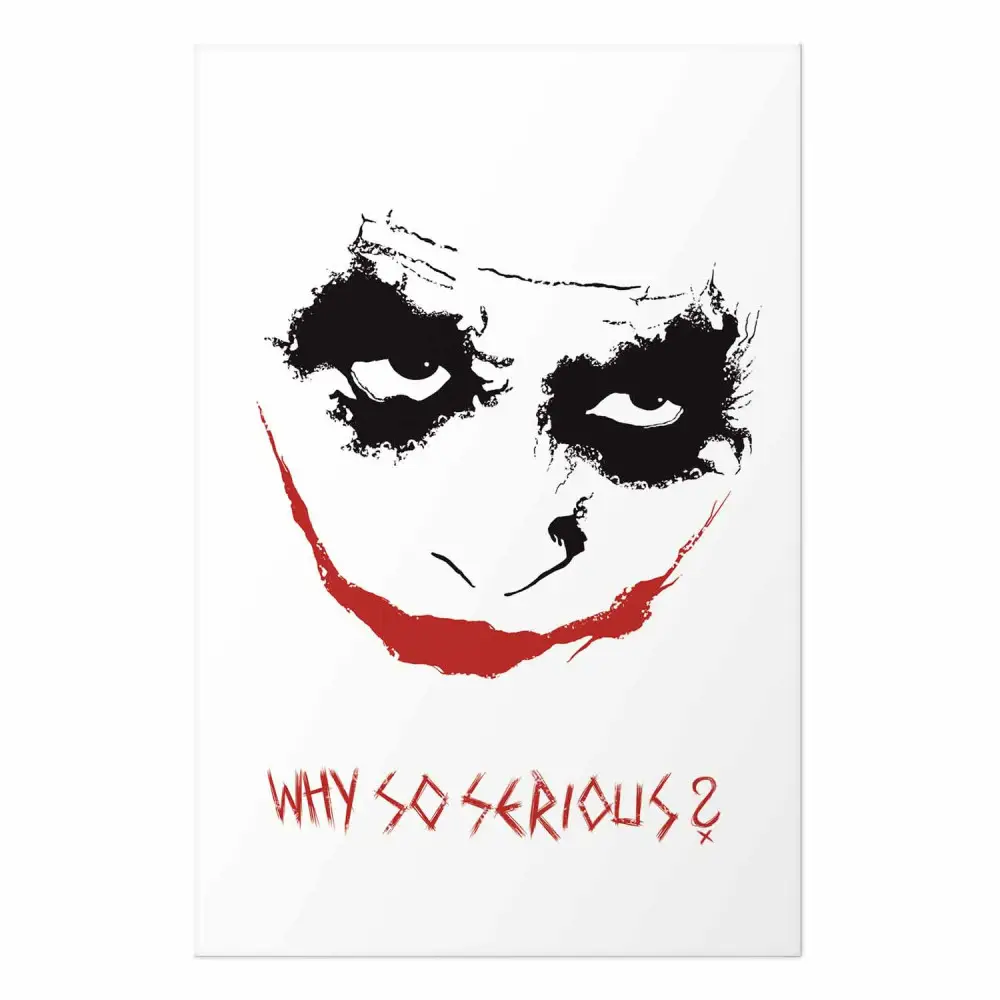 Póster ¿Por qué tan serio? - texto en inglés bajo un rostro abstracto ...