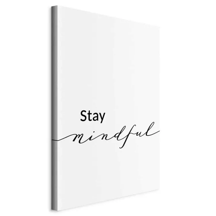 Cuadro Mantente consciente vertical impreso en lienzo para pared ...