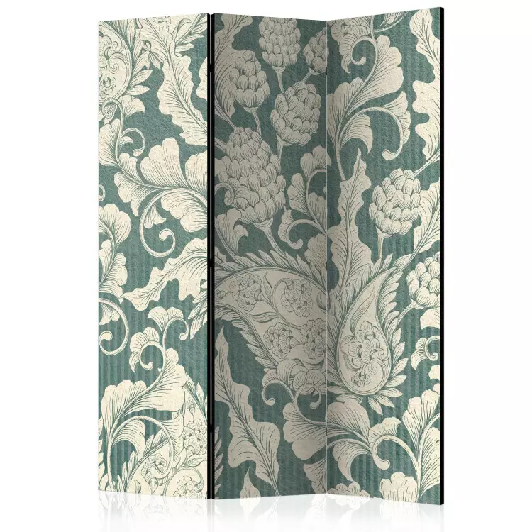 Biombo Ornamenti a righe - composizione di fiori chiari e piante para ...