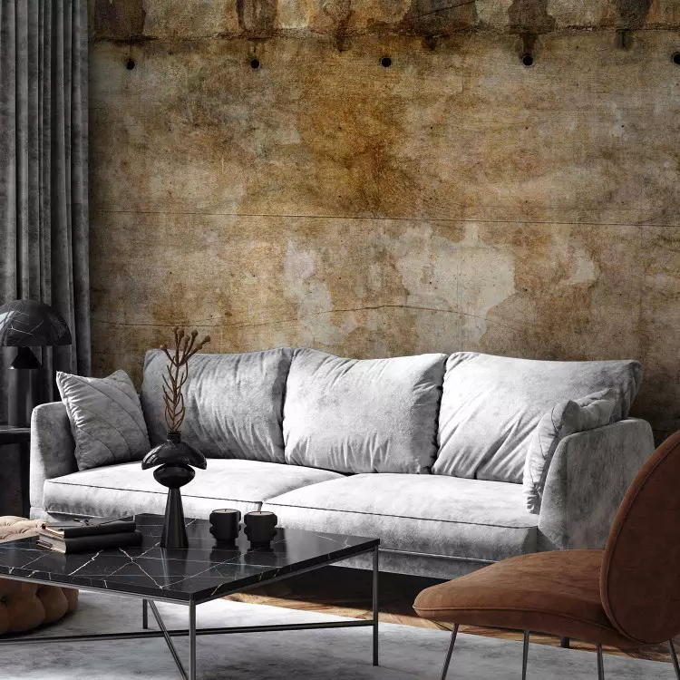 Fotomural Estructuras - fondo moderno con textura cruda de concreto y tuberías para pared ...