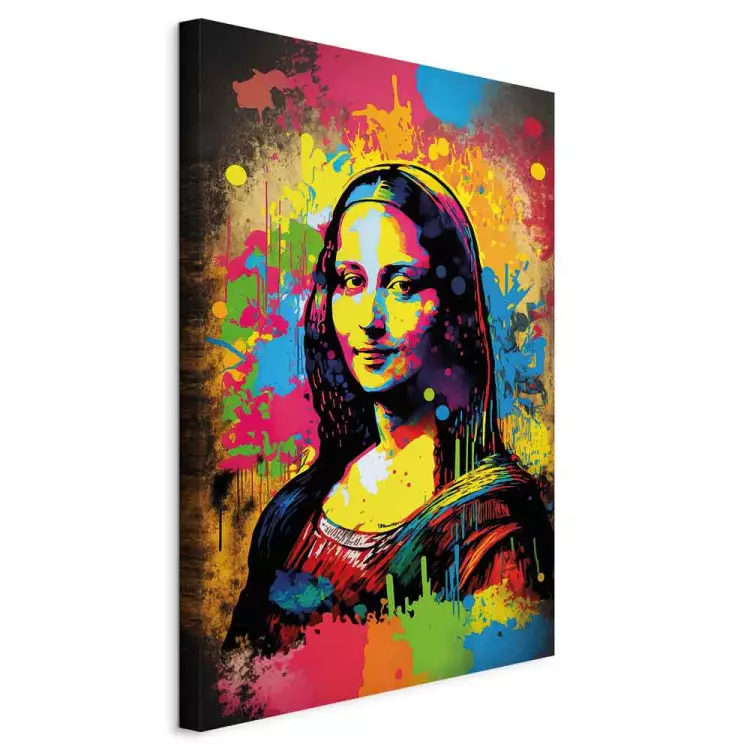 Cuadro Colorful Mona Lisa - A Portrait of a Woman Inspired by Da Vinci ...