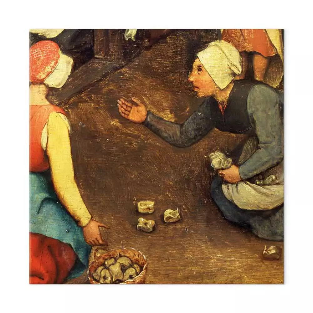 Cuadro famoso Children's Games (Kinderspiele): detail of a game ...