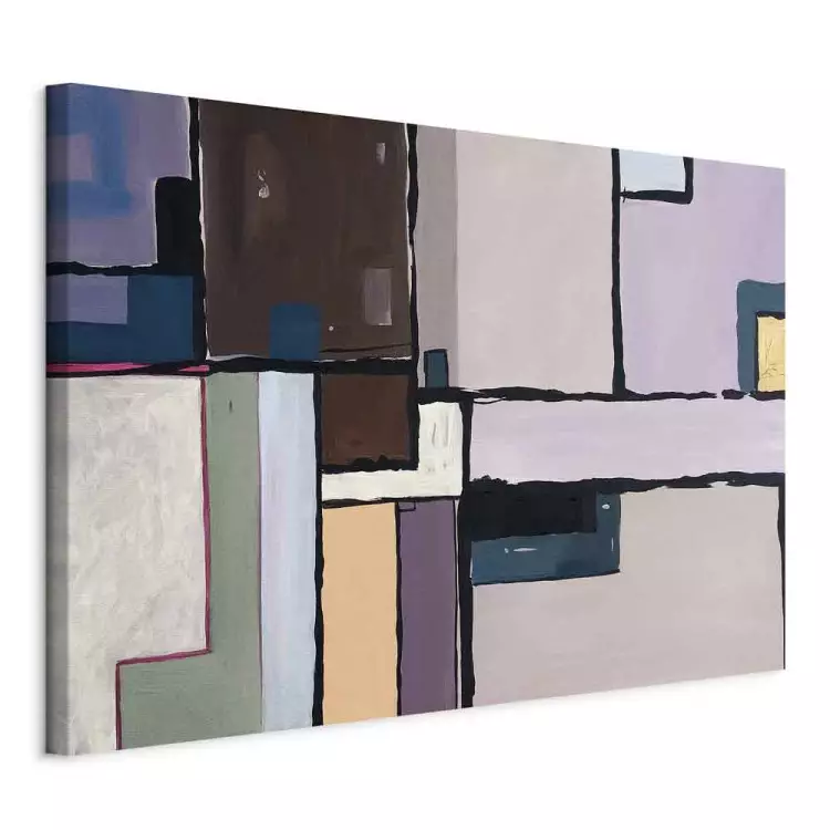 Cuadro Composición pastel - figuras geométricas sutiles impreso en ...