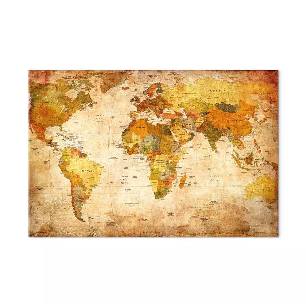 Cuadro Mundo - mapa política impreso en lienzo para pared - Mapas del ...