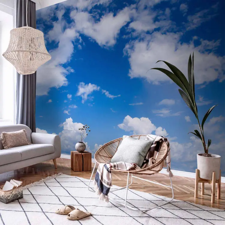 Cielo Azul Y Blanco Fondo De Ilustración Cielo Azul Hermoso Y Nubes