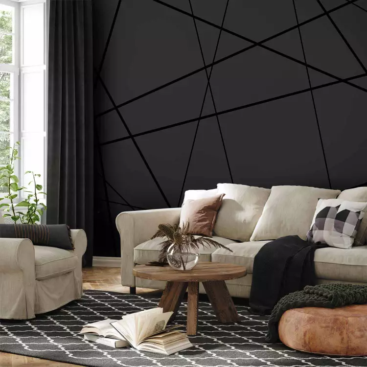 Fotomural Dark Intersection para pared - Fondos Geométricos y Dibujos ...