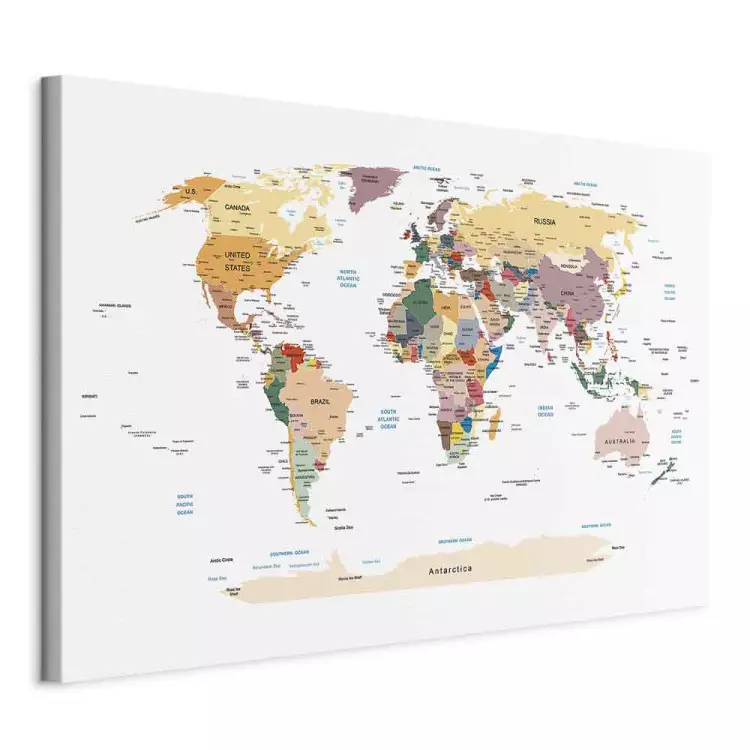 Cuadro Mapa del mundo: Viajar por el mundo impreso en lienzo para pared ...