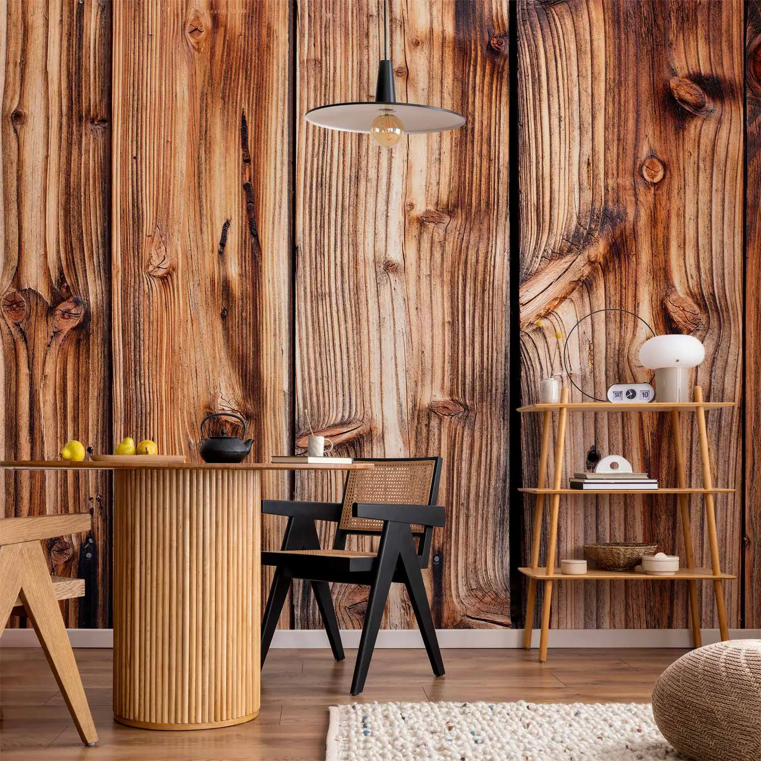 Pared De Tablas De Madera MURAL ADHESIVO PARA PARED CON TABLAS MADERA