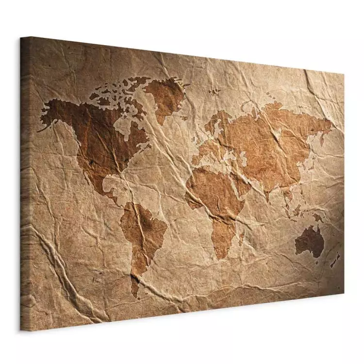 Cuadro Paper Map impreso en lienzo para pared - Mapas del mundo ...