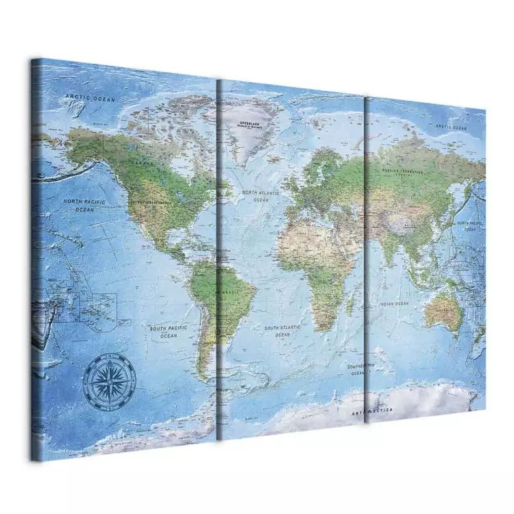 Cuadro Cartografía tradicional II - mapa con textos continentales ...