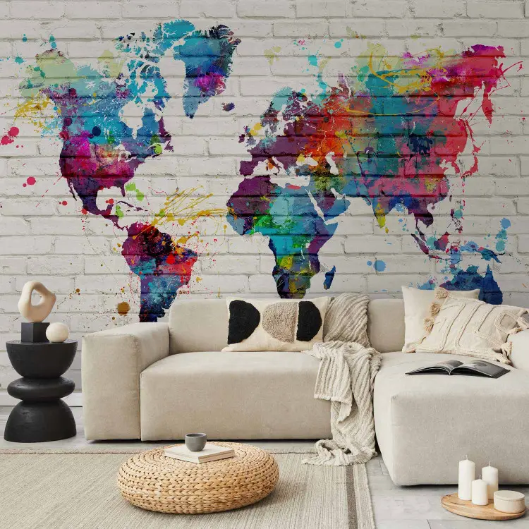 Mapa Del Mundo Para Pared Regalo Para Un Nuevo Hogar, Mapa Del Mundo